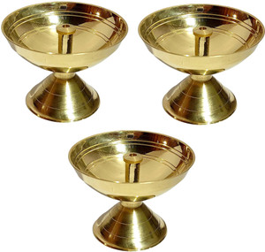 A & H ENTERPRISES Traditional Brass Handcrafted Pyali Diya for Puja Oil ...