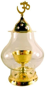 Heaven Decor Akhand deep Diya WIth Cover high quality Brass, Glass ...