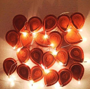 Rani Nain Diya Lighting For Diwali Decoration String Lights 21 Led Diya ...