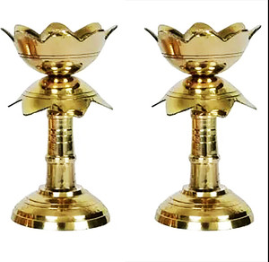 Giftonia Kamal Stand Diya / Lotus Lamp for Home / Mandir Pooja Pure ...
