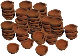 Sage Natural Clay Traditional Diwali Ke Diye/Diyas for Pooja/Mitti Ka ...