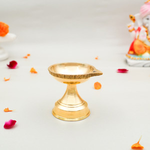 SHRI ANAND Pure Brass Akhand Diya | Deepak | Deepam | Oil Lamp with ...
