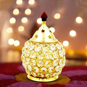 sanskaari Crystal Diya, Diamond diya, Akhand diya, Diya for pooja ...
