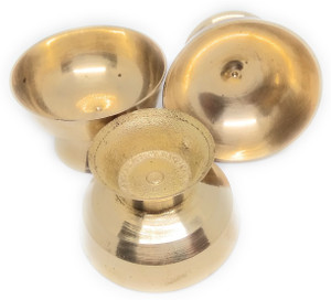 Astrosale Brass Jyot Batti Diya Stand ( Pack of 3) Brass (Pack of 3 ...