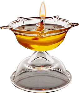 Utsav Collection Glass Niranjan (Medium) | Handicraft Glass diya Glass ...