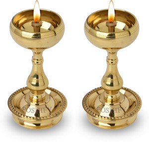 POSHIFY Udupi Nanda Diya - Elegant Bowl-Shaped Brass Diya Brass (Pack ...