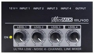 Adiohub MX400 Ultra Low- 4-Channel line mixer Audio Micro Mixer for Sub ...
