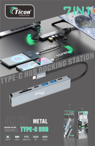 TICON 7IN1 Type C USB HUB 7IN1 Type CUSB HUB USB HUB DOCKING STATION ...