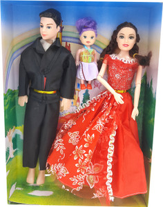 CTC CREATION Kids Family Doll Wedding Couple Set with Child - Kids ...