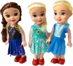 Kids 3 Pretty Sisters Dolls with Beautiful Hairs and Moveable Body ...