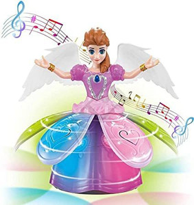 Sakshu Toys Little kids playing dancing musical rotating Princess ...