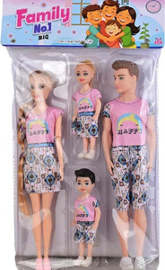 Ak industry "Happy Family Doll Set – 4-Piece Fashion Doll Playset for ...