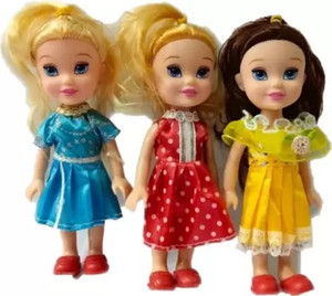 Kids 3 Pretty Sisters Baby Dolls With Beautiful Hairs And Movable Body ...