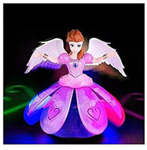 Sakshu Toys Rotating Dancing Angel Doll Princess Musical Girl Flashing ...