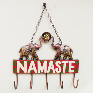 TVM The Village Mart Namaste Metal Art with Hooks | Welcome Home Sign ...