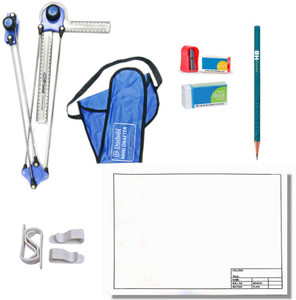 DUSHALA Mini drafter set and 10 Engineering Drawing sheets Drafting Kit ...