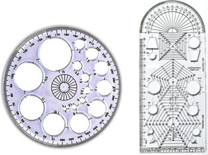 Book birds Pro circle and Engineering template stencil Drafting Kit ...