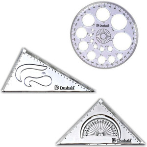 DUSHALA Pro circle, Set squares for Engineering drawing / Professional ...