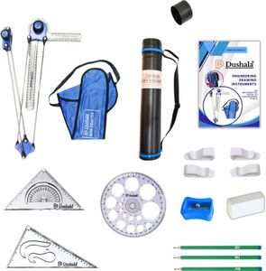 DUSHALA Mini drafter, sheet holder box, Set squares, Pro circle, board ...