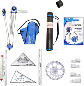 DUSHALA Mini drafter, Sheet holder box, Roller scale, Set squares ...