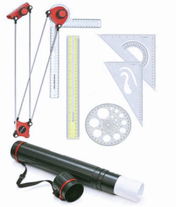 Uttam Mini Drafter, Sheet Container Tube, Scale, Procircle, Set Square ...