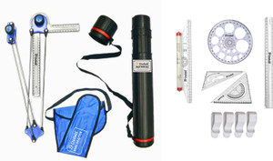 DUSHALA Mini drafter, Sheet holder box, Roller scale, Pro circle, Scale ...