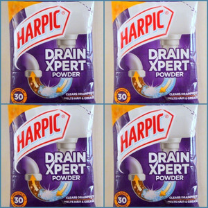 Harpic Drain Xpert Drain Cleaning Powder (50g) PACK 4 Powder Drain ...