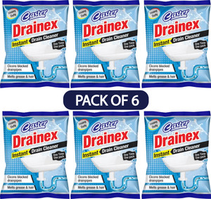 caster drainex Instant Drainage Block Remover Drain Cleaner Powder ...