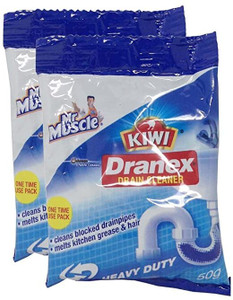 Kiwi Mr. Muscle Dranex Drain Cleaner - Heavy Duty, 50g Pouch PACK OF 2 ...