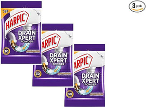 Harpic Drain Xpert Drain Cleaning Powder (50g) - Pack of 3 Powder Drain ...