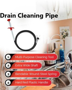 ActrovaX Retractable Cable Spring Wire Sink Pipe Dredge Cleaning Stick ...