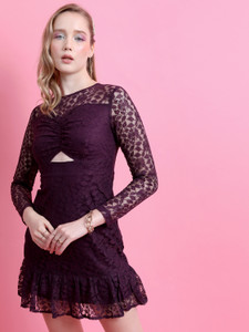 KETCH Women Sheath Purple Above Knee/Mid Thigh Length Dress - Buy KETCH ...