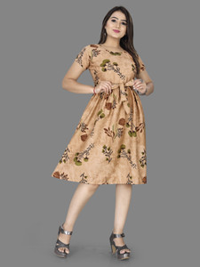 Mahadev Fashion Women Fit and Flare Multicolor Above Knee/Mid Thigh ...