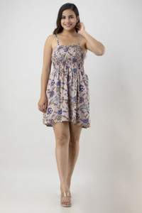 Aawari Women A-line Multicolor Above Knee/Mid Thigh Length Dress - Buy ...