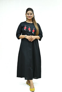 Malang Handpicked Women Ethnic Dress Multicolor Midi/Calf Length Dress ...