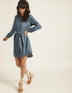 MARKS & SPENCER Women Shift Gold Above Knee/Mid Thigh Length Dress ...