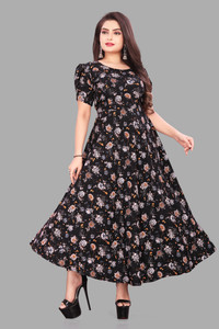 ZOPDI Women Maxi Multicolor Dress - Buy ZOPDI Women Maxi Multicolor ...