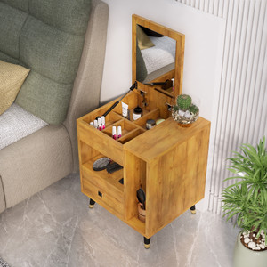 Hexa Red Dressing Table with 1 Drawer, Mirror and Huge Storage Space ...