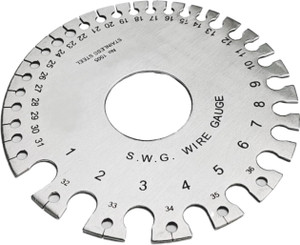 AS TOOL CENTER SWG Standard Wire Gauge Plate Meter Measuring Tool Scale ...