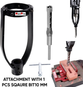 RanPra Square Hole Drill Bit Attachment Bench drill to DIY Tenoning ...