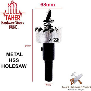 THS High Speed Metal Holesaw Cutter 63mm 63mmTipped Drill Bits Metal ...