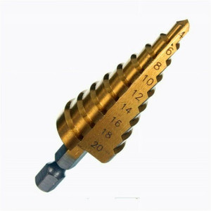 KAVYA TOOLS POWER Large HSS Steel Step Cone Drill Titanium Bit Set Hole ...
