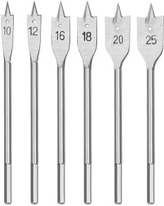 AS TOOL CENTER 6Pcs Assorted Set Spade Drill Bits, Carbon Steel Paddle ...
