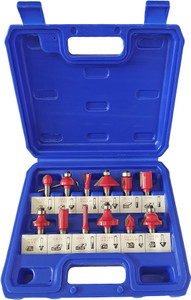 DUMDAAR Heavy Multi size 12pc Router Bit 8mm Router/Trimmer Bit Set and ...