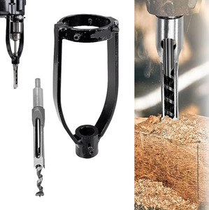 RanPra Square Hole Drill Bit Attachment with 10mm Squarebit Bench drill ...