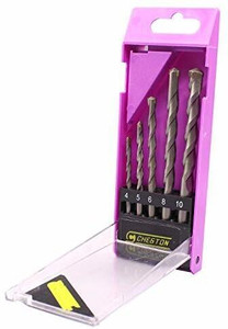 CHESTON 5 WALL BIT Masonry Drill Bit Set with Industrial Strength ...