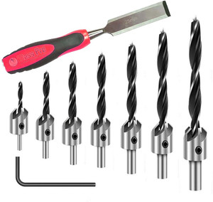 Mass Pro 25mm Woodwork Chisel With 7Pcs Set Counter Sink Bit For Wooden ...