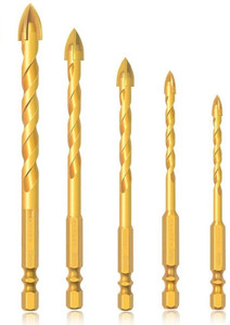 AASONS Cross Spear Head Tip 5 Pieces Ceramic Tile Set ¼” Hex Shank ...