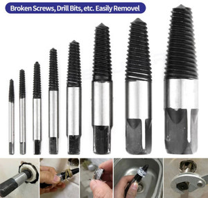 AS TOOL CENTER 8 PCS Pipe Screw Extractor Set Damaged Screw Broken Bolt ...