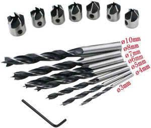 uptodatetools Pointed HSS Countersink Drill Bits Chamfering Tool Set ...